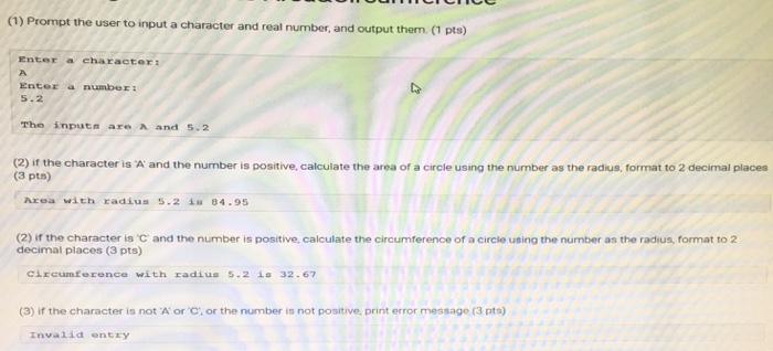 Solved Using Java, Prompt the user to input a character and | Chegg.com