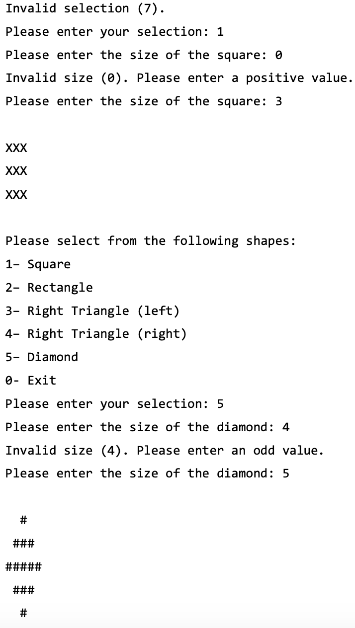 Solved Objective: Practice using types of looping with | Chegg.com