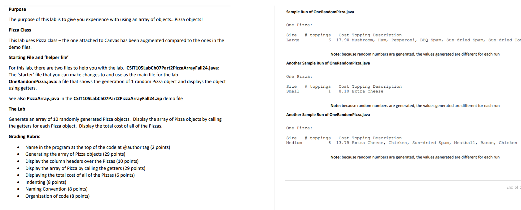 Solved Computer science netbeans, pizza. help, having | Chegg.com