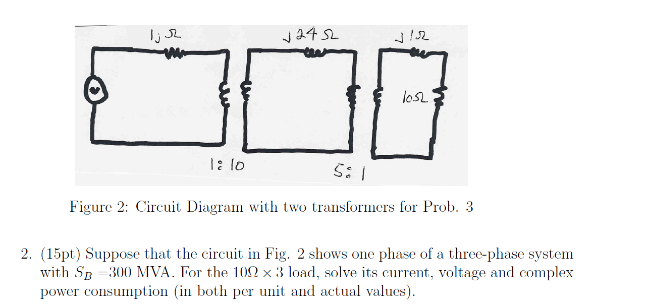 Solved Prob. 3 (30pt) The complex power base is Sb=100 MVA, | Chegg.com