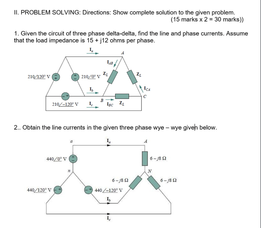 Solved II. PROBLEM SOLVING: Directions: Show complete | Chegg.com