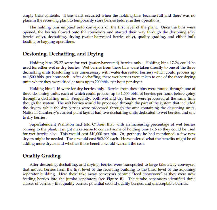 National Cranberry Cooperative, 1996 On February 14, | Chegg.com