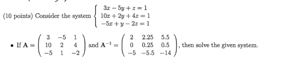 Solved points) Consider the system | Chegg.com