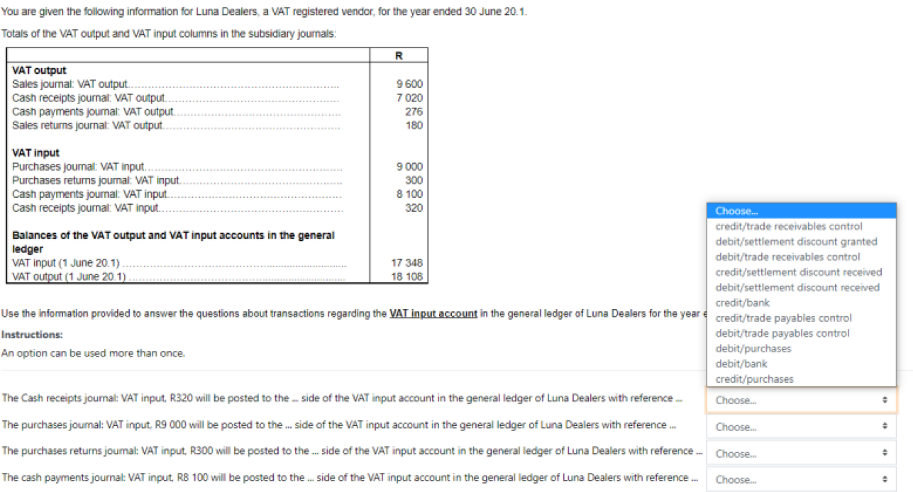Solved You are given the following information for Luna | Chegg.com