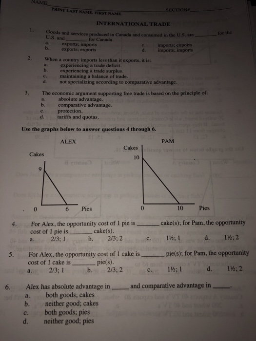 Solved NAME PRINT LAST NAME, FIRST NAME SECTION | Chegg.com