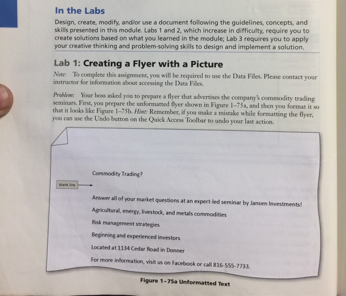 Solved In the Labs Design, create, modify, and/or use a | Chegg.com