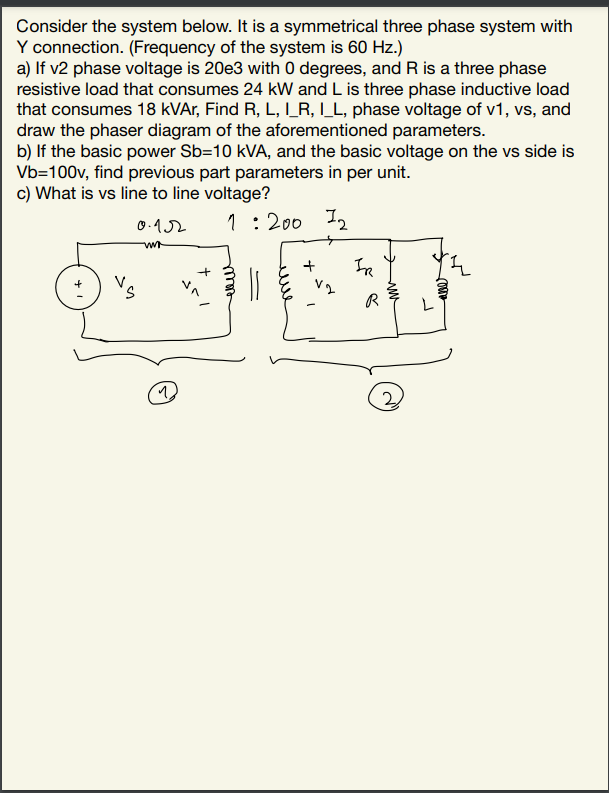 Solved Consider the system below. It is a symmetrical three | Chegg.com