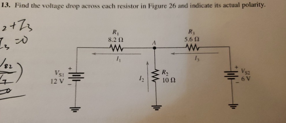 Solved 13. Find the voltage drop across each resistor in | Chegg.com