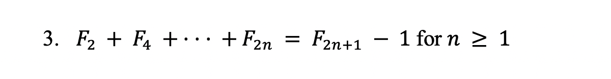 Solved Prove the following properties for Fibonacci | Chegg.com