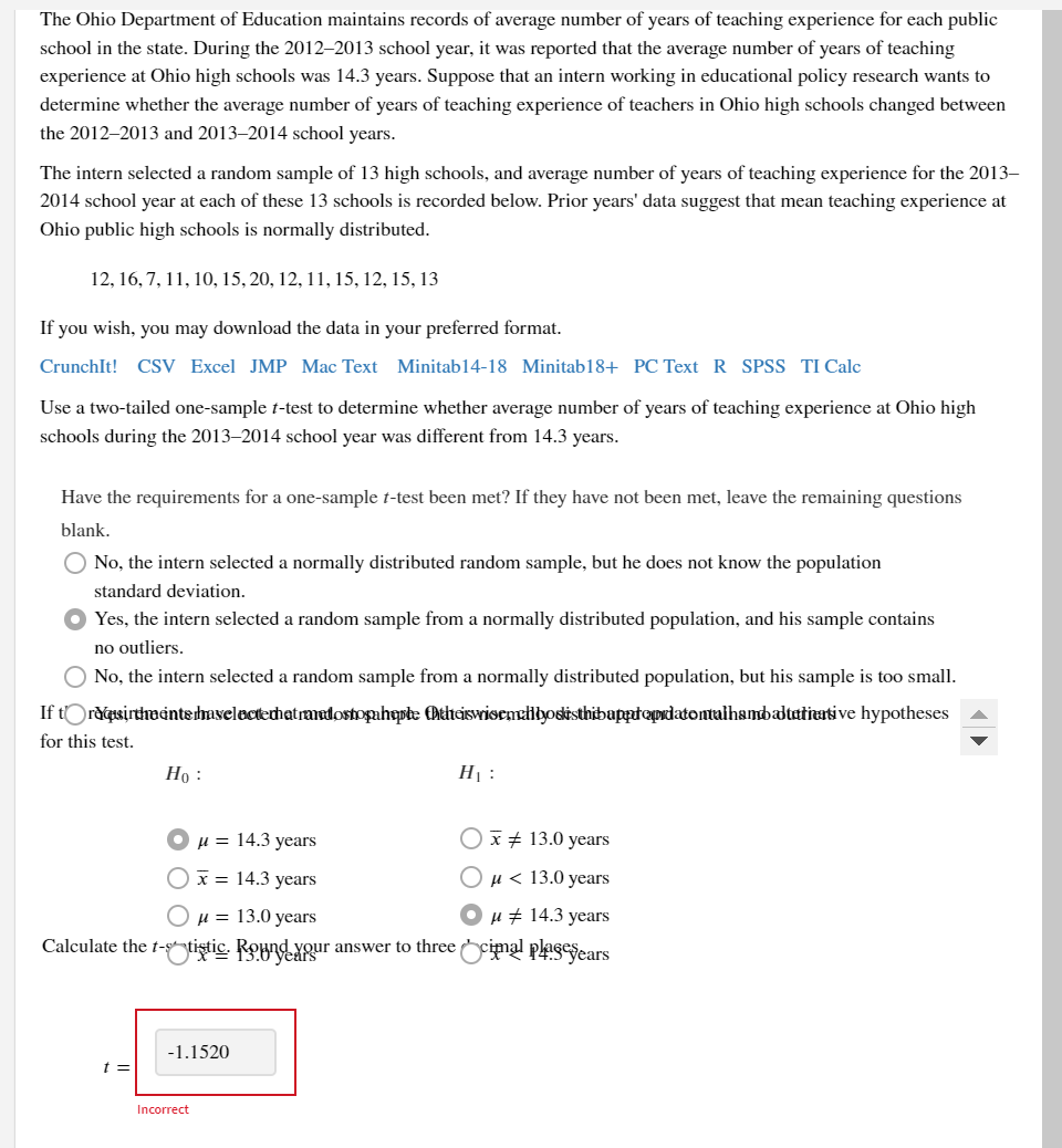 Solved The Ohio Department of Education maintains records of | Chegg.com
