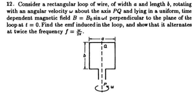 Solved Consider a rectangular loop of wire, of width a and | Chegg.com