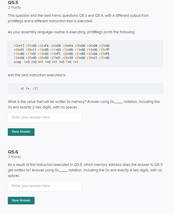 Solved Q5.1 3 Points The instruction Ids r20, too where | Chegg.com