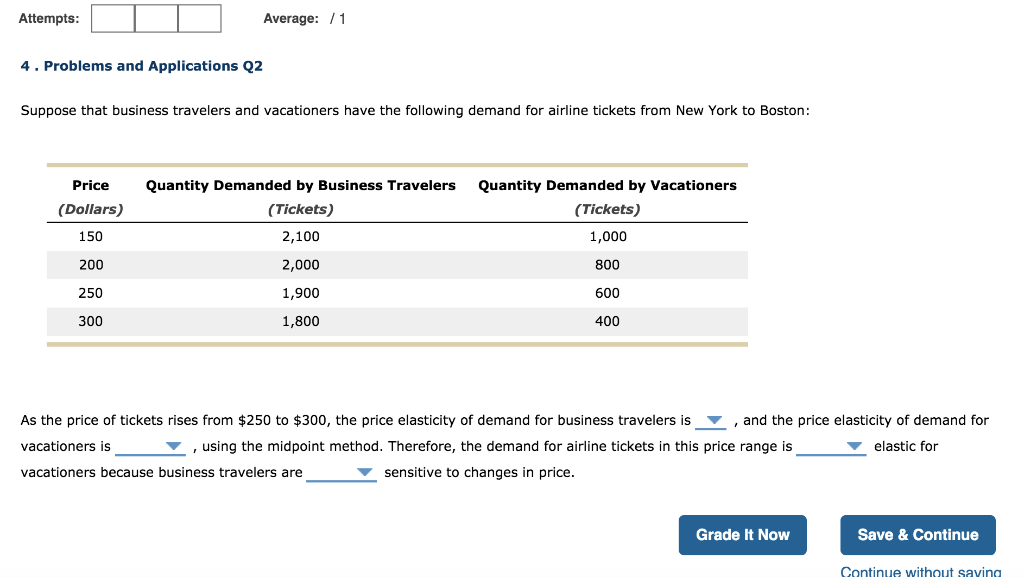 Solved Attempts: Average: /1 4. Problems and Applications Q2 | Chegg.com