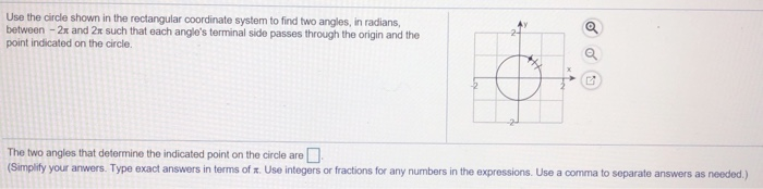 Solved Use the circle shown in the rectangular coordinate | Chegg.com