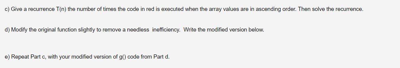 Solved Consider the function g defined below int g(int nums | Chegg.com