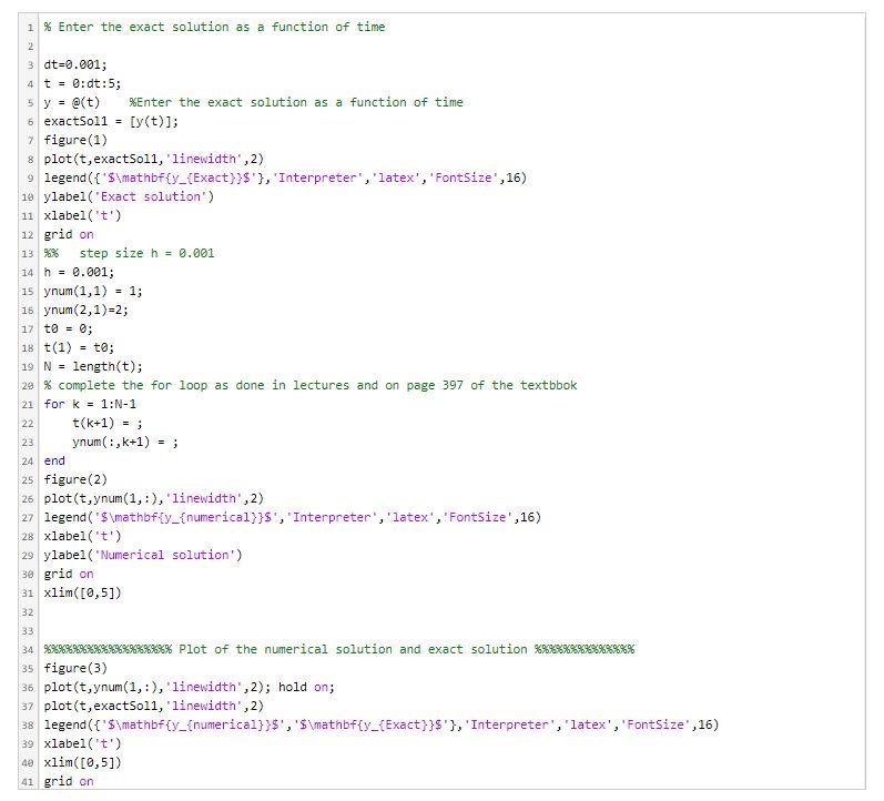 Solved Consider the differential equation given by dy(1) + | Chegg.com