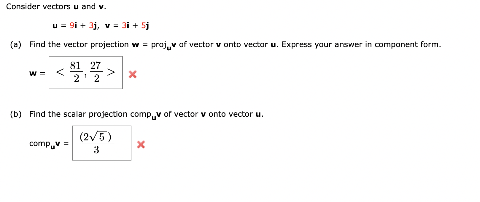 Solved Consider vectors \\( \\mathbf{u} \\) and \\( | Chegg.com