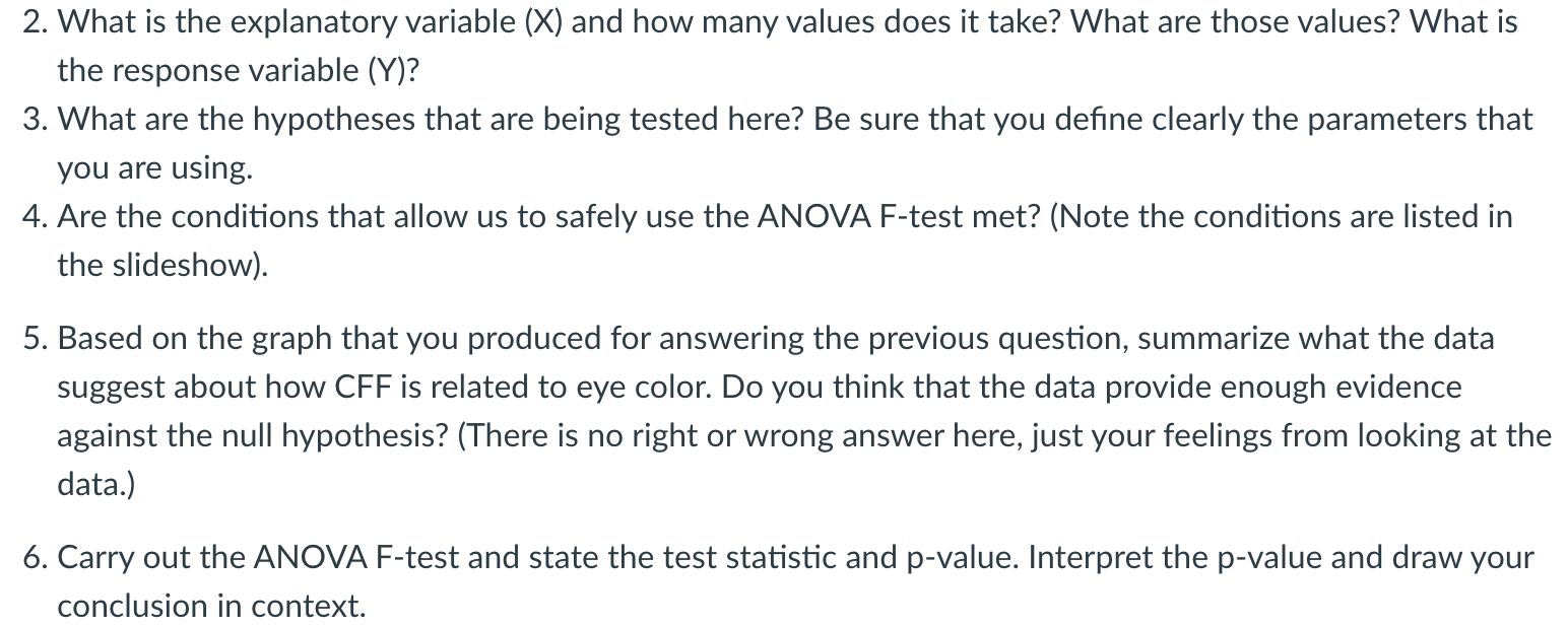 Solved The ANOVA Procedure Dependent Variable: CFF DF Sum of | Chegg.com
