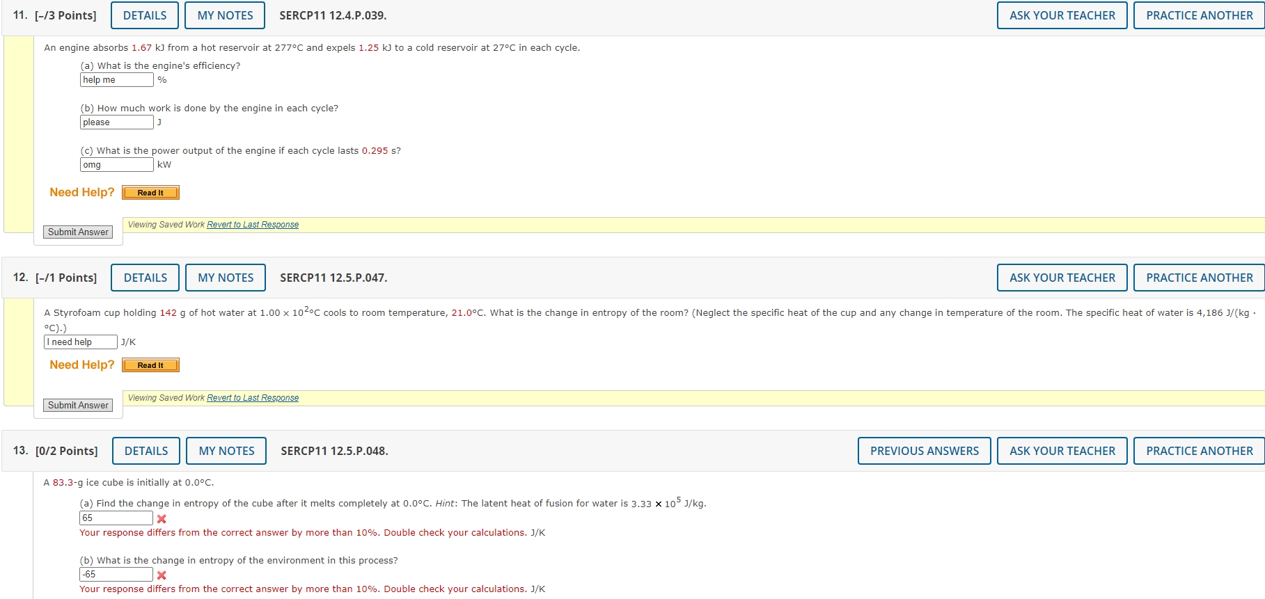 Solved please help with question 11, 12, ﻿AND 13. ﻿I need | Chegg.com