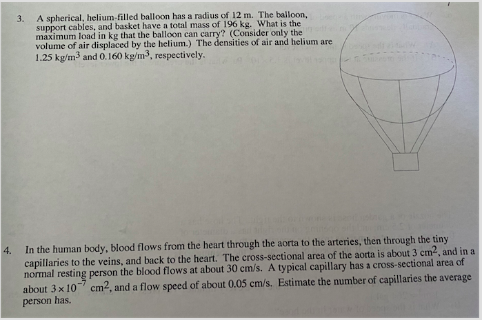 Solved 3. A spherical, helium-filled balloon has a radius of | Chegg.com