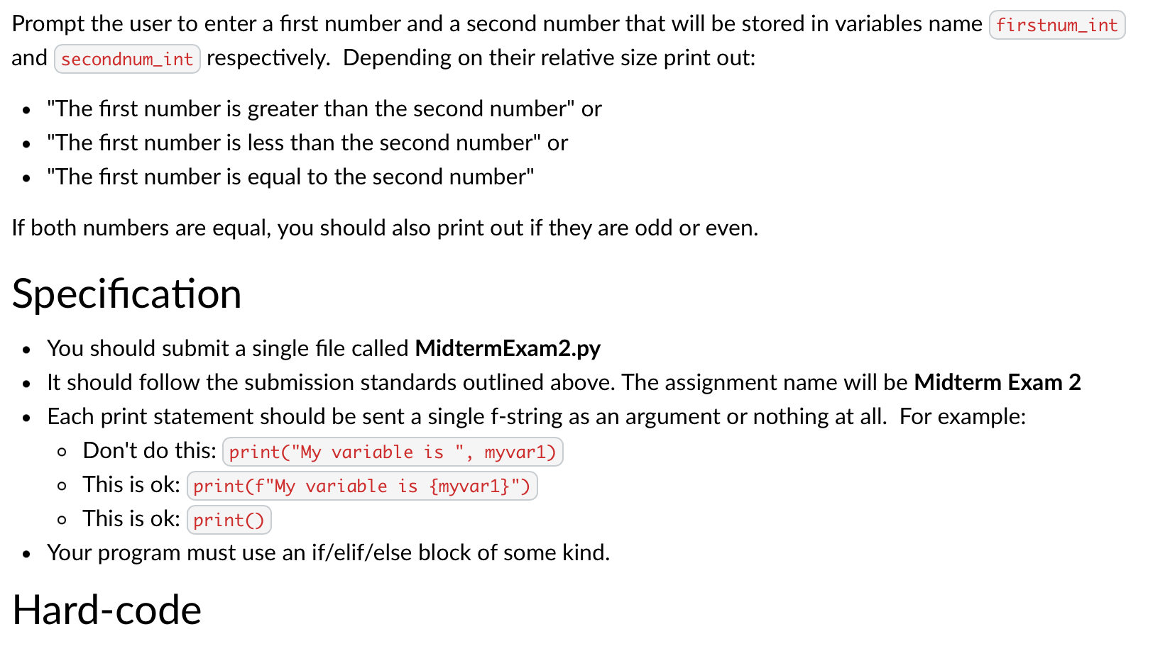 Solved Prompt the user to enter a first number and a second | Chegg.com