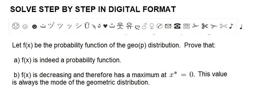 Solved SOLVE STEP BY STEP IN DIGITAL FORMAT Let f(x) be the | Chegg.com