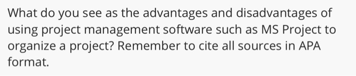 Solved What do you see as the advantages and disadvantages | Chegg.com