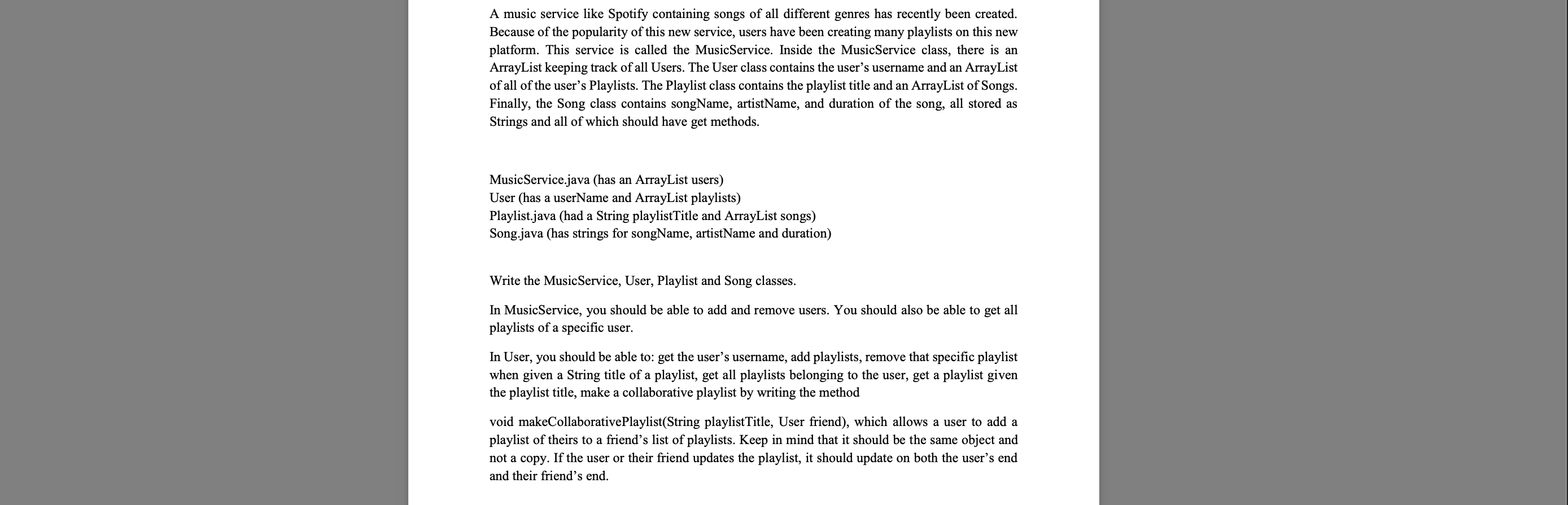 Solved In Playlist, you should be sble to get and set the | Chegg.com