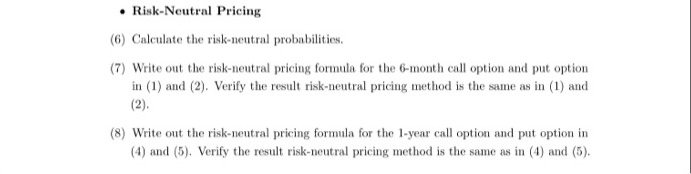 Solved Question 4: One-Step and Two-Step Binomial Trees for | Chegg.com