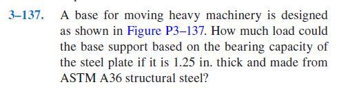 Solved FIGURE P3-137 Roller base for moving machinery for | Chegg.com
