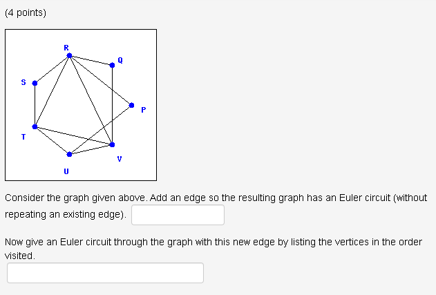 Solved (4 points) Consider the graph given above. Add an | Chegg.com