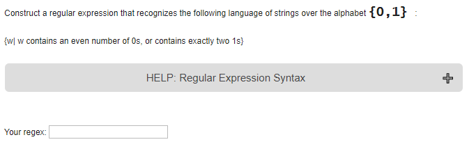 Solved Construct a regular expression that recognizes the | Chegg.com