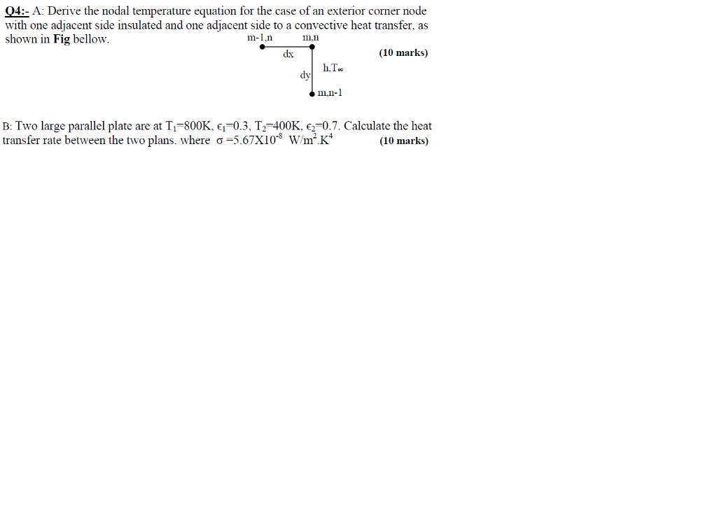 Solved Derive the nodal temperature equation for the case of | Chegg.com