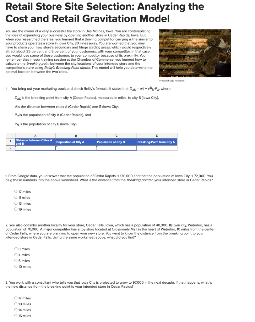 Solved Retail Store Site Selection: Analyzing the Cost and | Chegg.com