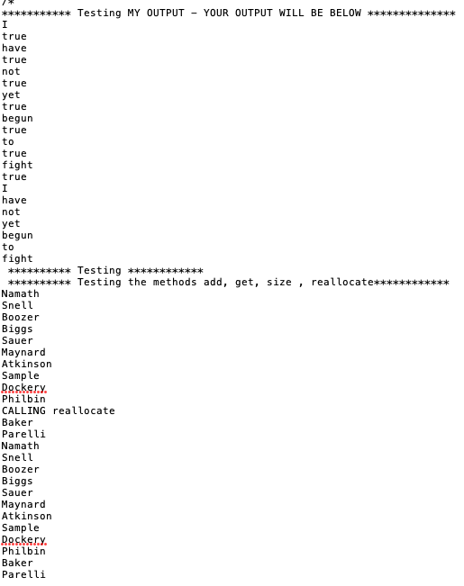 Solved Please write the ArrayList code so that the driver | Chegg.com