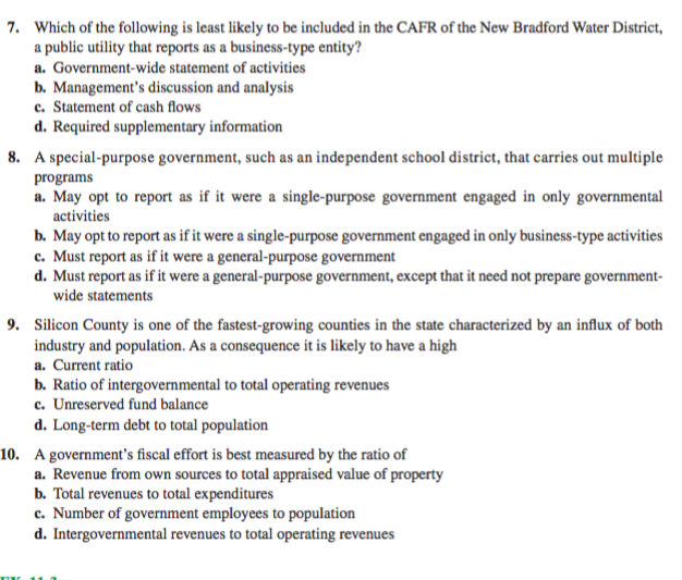 Solved 1. Which of the following should not be included in | Chegg.com