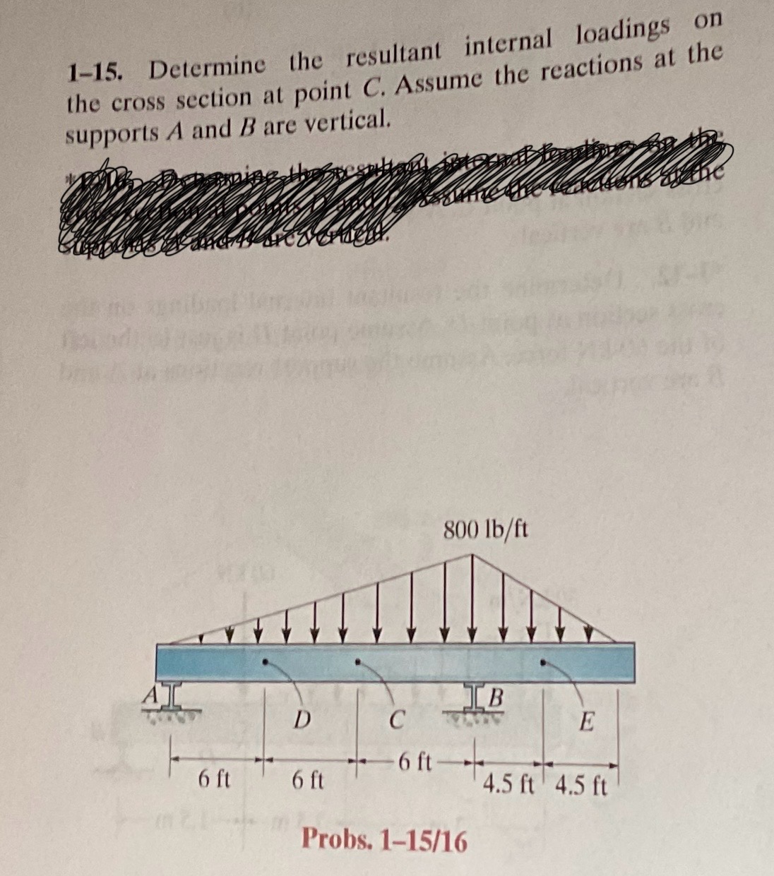 Solved r1-12. ﻿Determine the resultant internal loadings on | Chegg.com