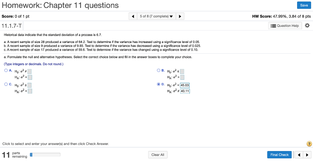 Solved Homework Chapter 11 Questions Save Score 0 Of 1 Pt