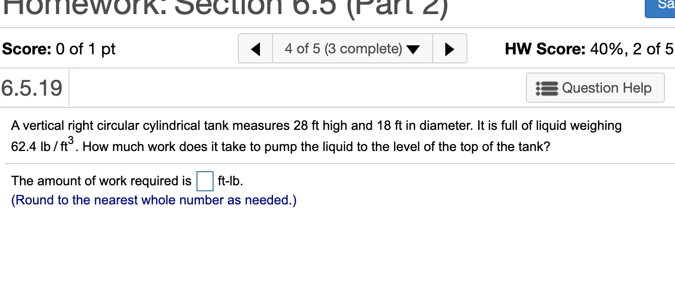 Solved Homework Section 6 5 Part 2 Save Score 0 Of 1 Pt