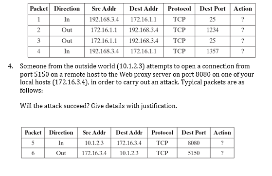Solved Tutorial 3- Firewalls Individual work 1. The table | Chegg.com