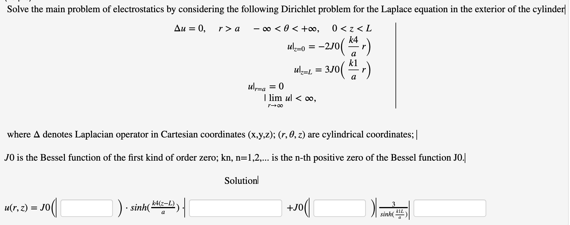 Solve the main problem of electrostatics by | Chegg.com