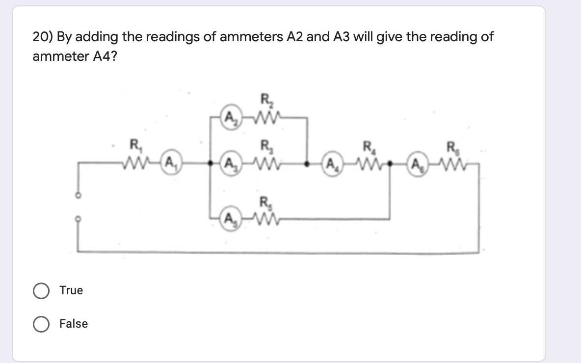 Solved 20) By adding the readings of ammeters A2 and A3 will | Chegg.com