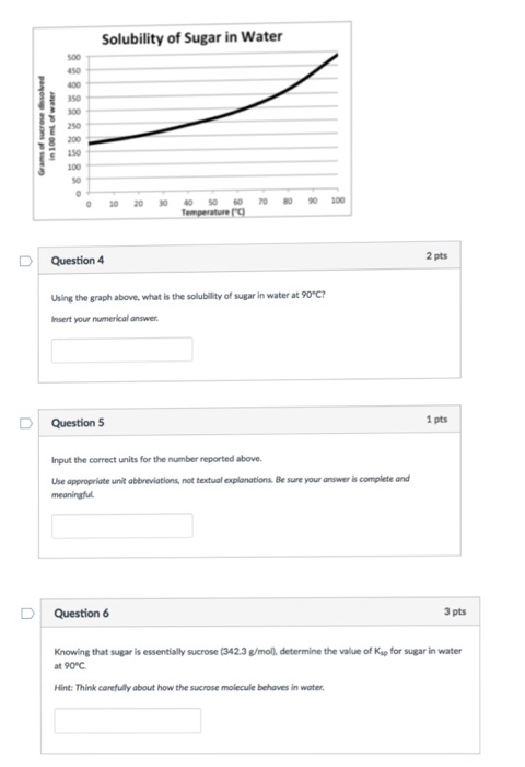 Solved Using the graph above, what is the solubility of | Chegg.com