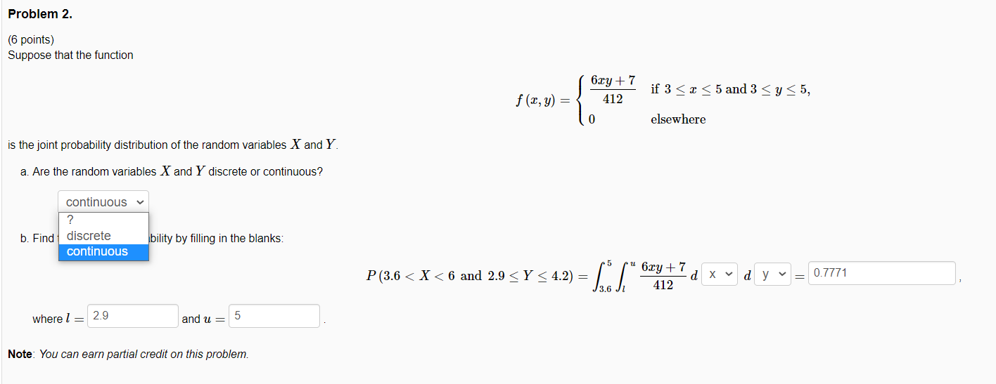 Solved Problem 2. (6 points) Suppose that the function 6xy + | Chegg.com