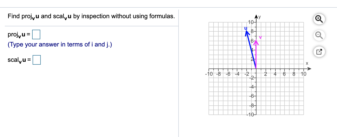 Solved Find projvu and scalyu by inspection without using | Chegg.com