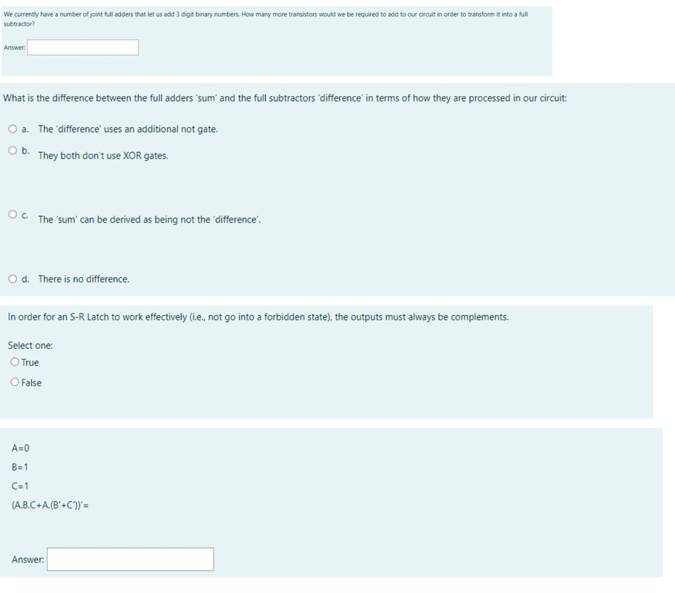 Solved We currently have a number of joint full adders that | Chegg.com