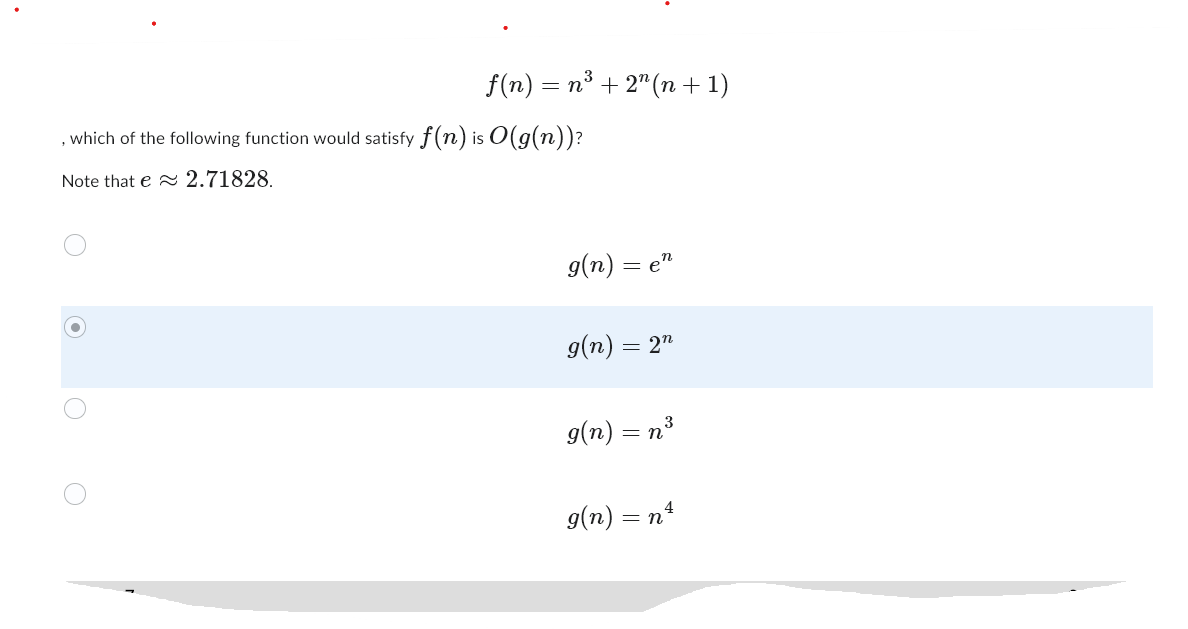 Solved f(n)=n3+2n(n+1) , which of the following function | Chegg.com