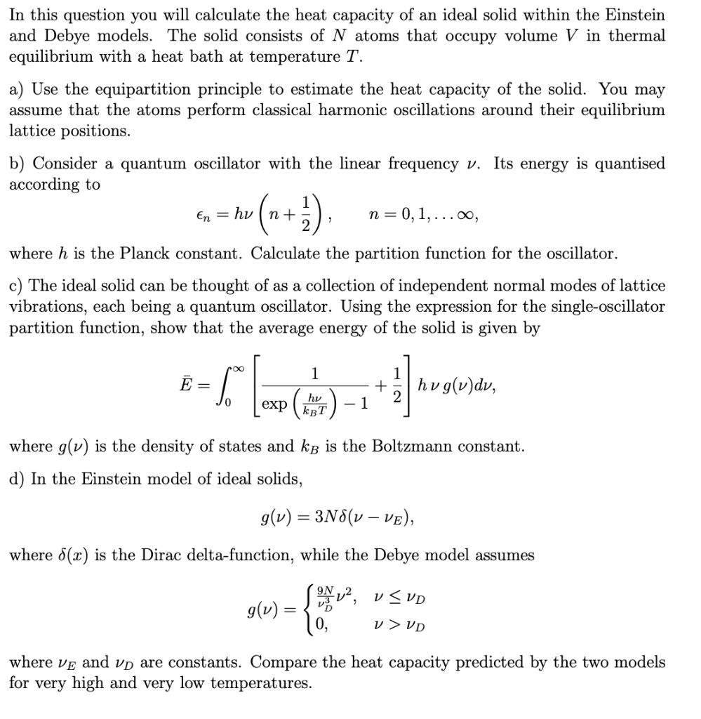 Solved In this question, you will calculate the heat | Chegg.com