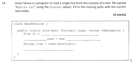 Solved Given below is a program to read a single line from | Chegg.com