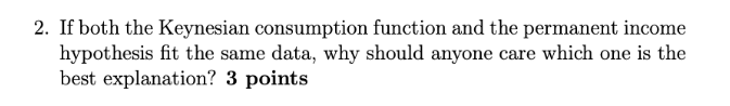 Solved 2. If both the Keynesian consumption function and the | Chegg.com